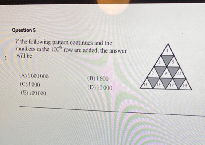 Solved If the following pattern continues and the numbers in | Chegg.com