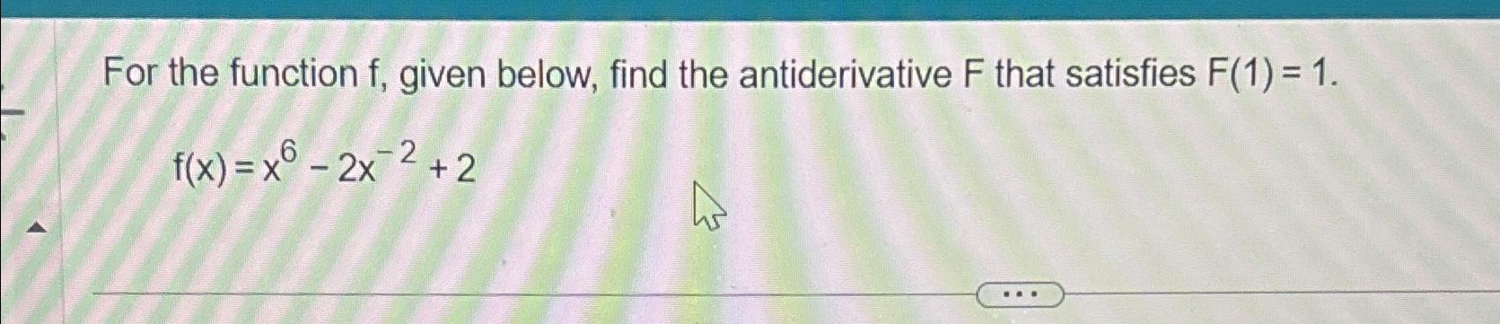 Solved For the function f, ﻿given below, find the | Chegg.com