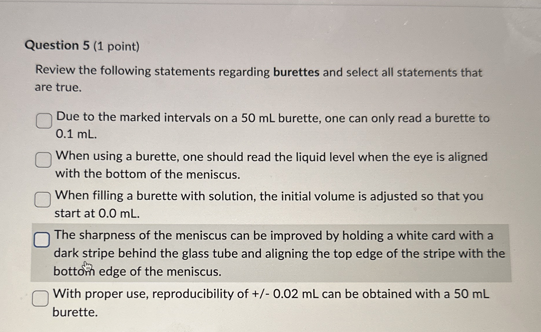 Solved Question 5 (1 ﻿point)Review the following statements | Chegg.com