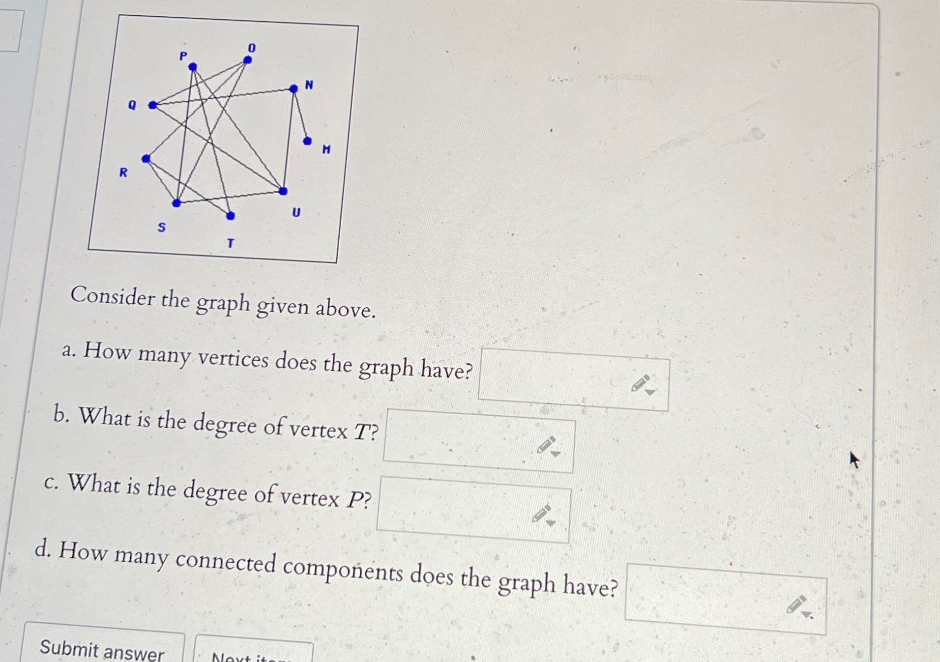 Consider the graph given above.a. ﻿How many vertices | Chegg.com