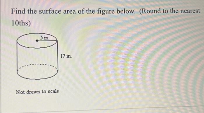 Solved Find the surface area of the figure below. (Round to | Chegg.com