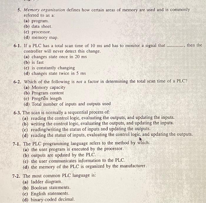 Solved 5. Memory organization defines how certain areas of | Chegg.com
