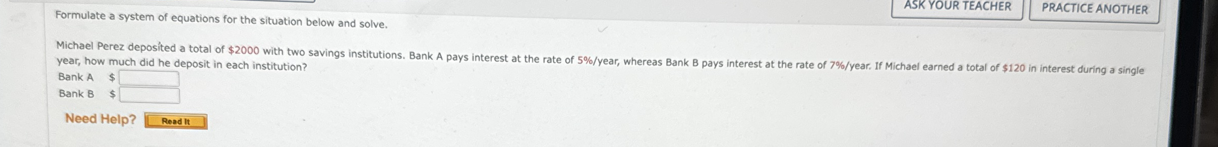 Solved ASK YOUR TEACHERFormulate a system of equations for | Chegg.com