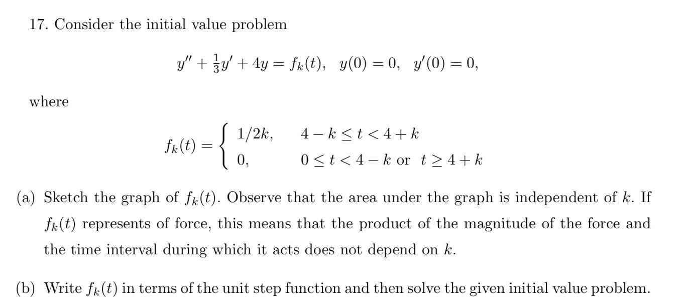 Solved 17. Consider the initial value problem | Chegg.com