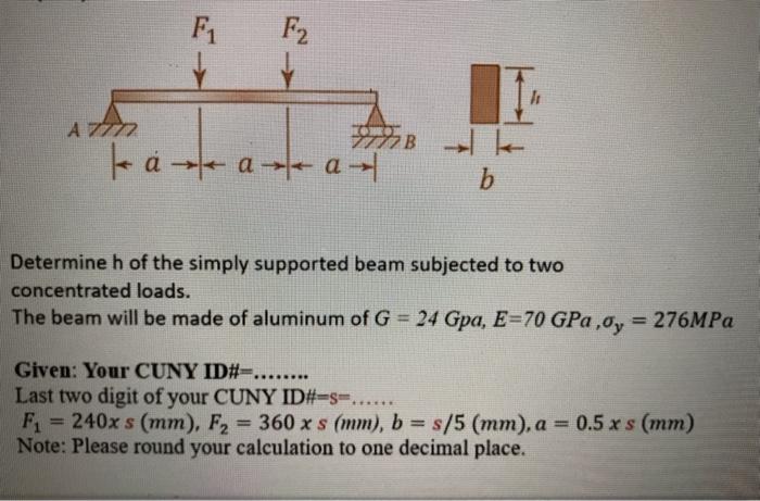 Solved F1 F2 1 A7772 7772B kaeaea- b Determine h of the | Chegg.com