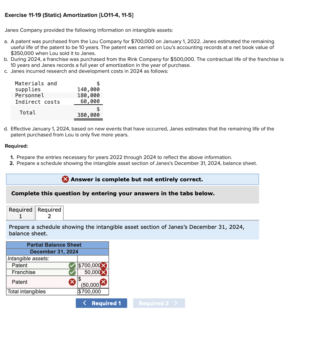 Solved Exercise 11-19 (Static) ﻿Amortization | Chegg.com