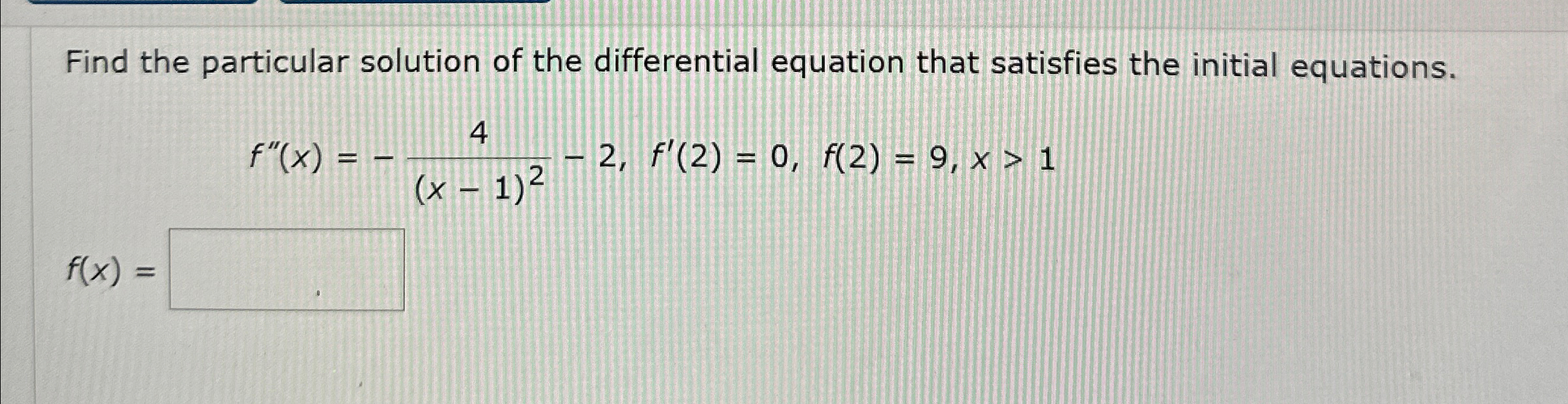 Solved Find the particular solution of the differential | Chegg.com