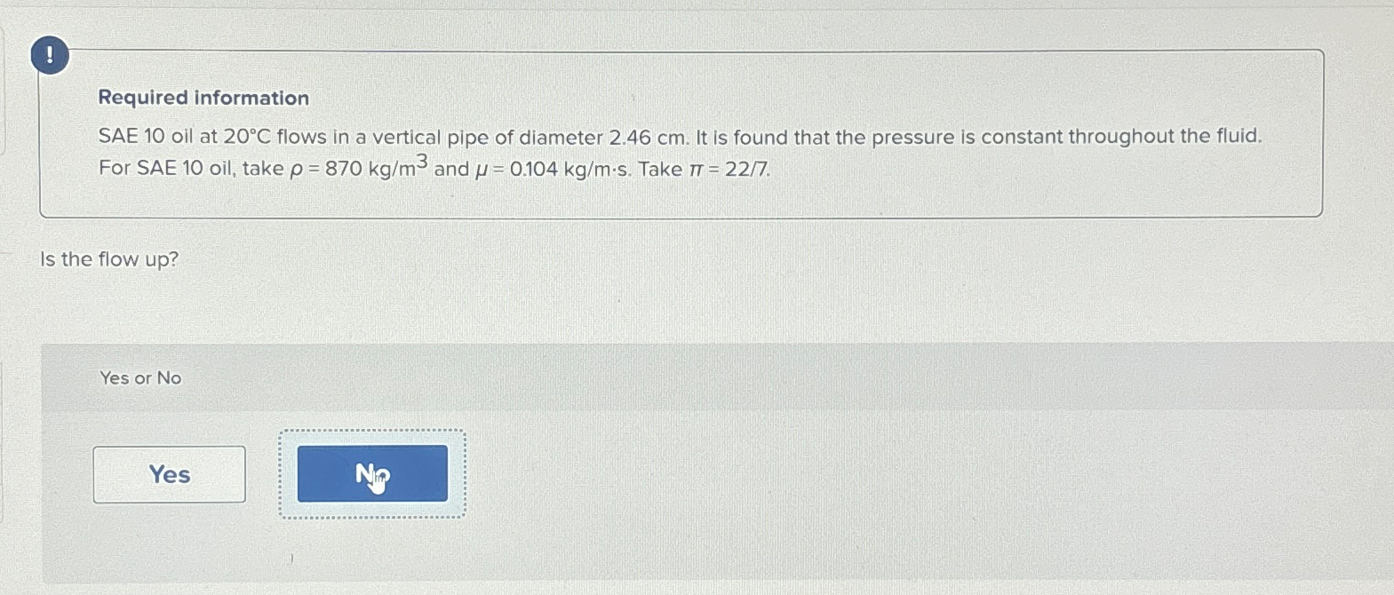 Solved !Required informationSAE 10 ﻿oil at 20°C ﻿flows in a | Chegg.com