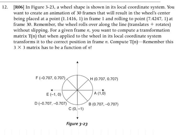 Solved 2. [R06] In Figure 3-23, a wheel shape is shown in | Chegg.com