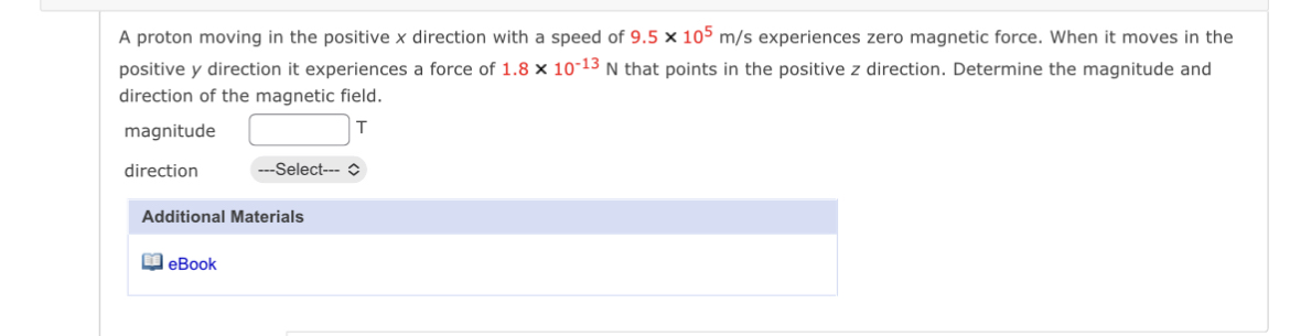 Solved A proton moving in the positive x ﻿direction with a | Chegg.com