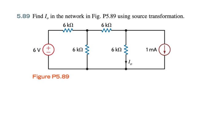 Solved 5.89 ﻿Find Io ﻿in the network in Fig. P5.89 ﻿using | Chegg.com