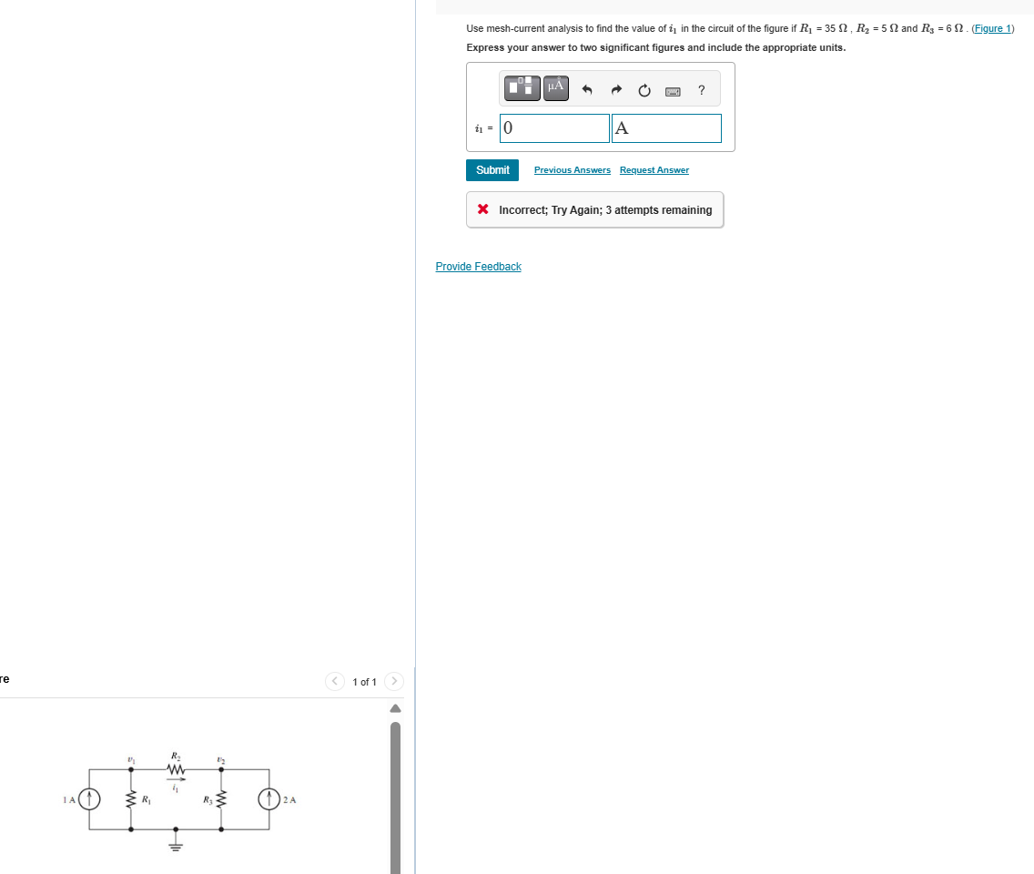 Solved Use mesh-current analysis to ﻿find the value of i1 in | Chegg.com