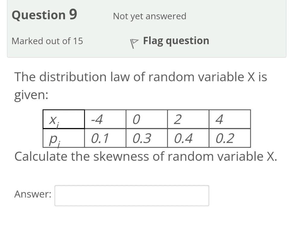 Solved The distribution law of random variable X is given: | Chegg.com