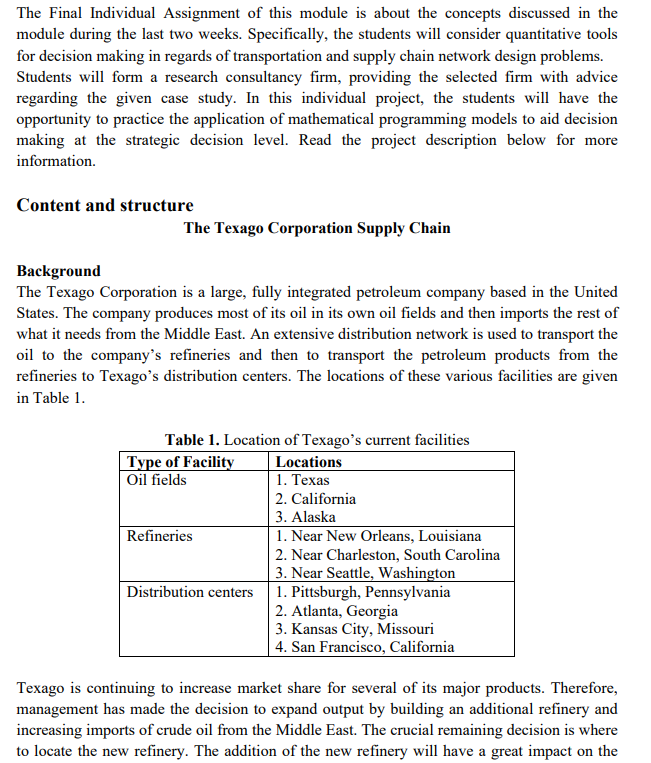 Solved management of the whole distribution system, | Chegg.com