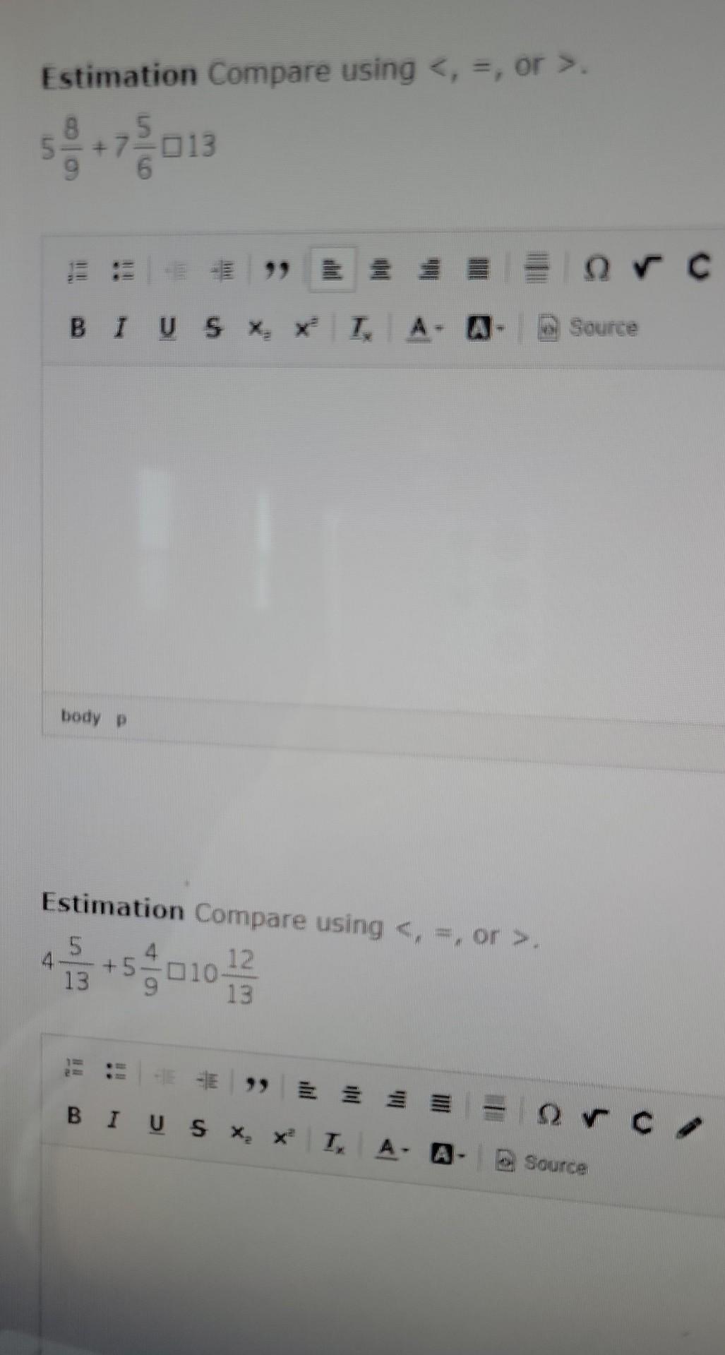 Solved Estimation Compare using . 598+765 13 | Chegg.com