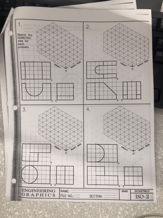 Solved Sketch the ISOMETRIC view for each problem. | Chegg.com