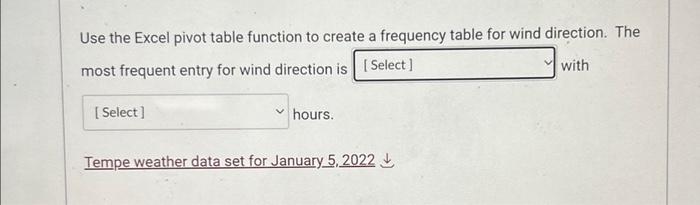 Solved Use the Excel pivot table function to create a | Chegg.com