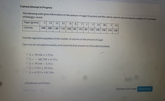 Solved Current Attempt in ProgressThe following table gives | Chegg.com
