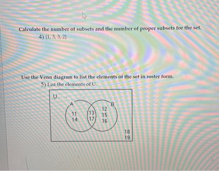 Solved Calculate the number of subsets and the number of | Chegg.com