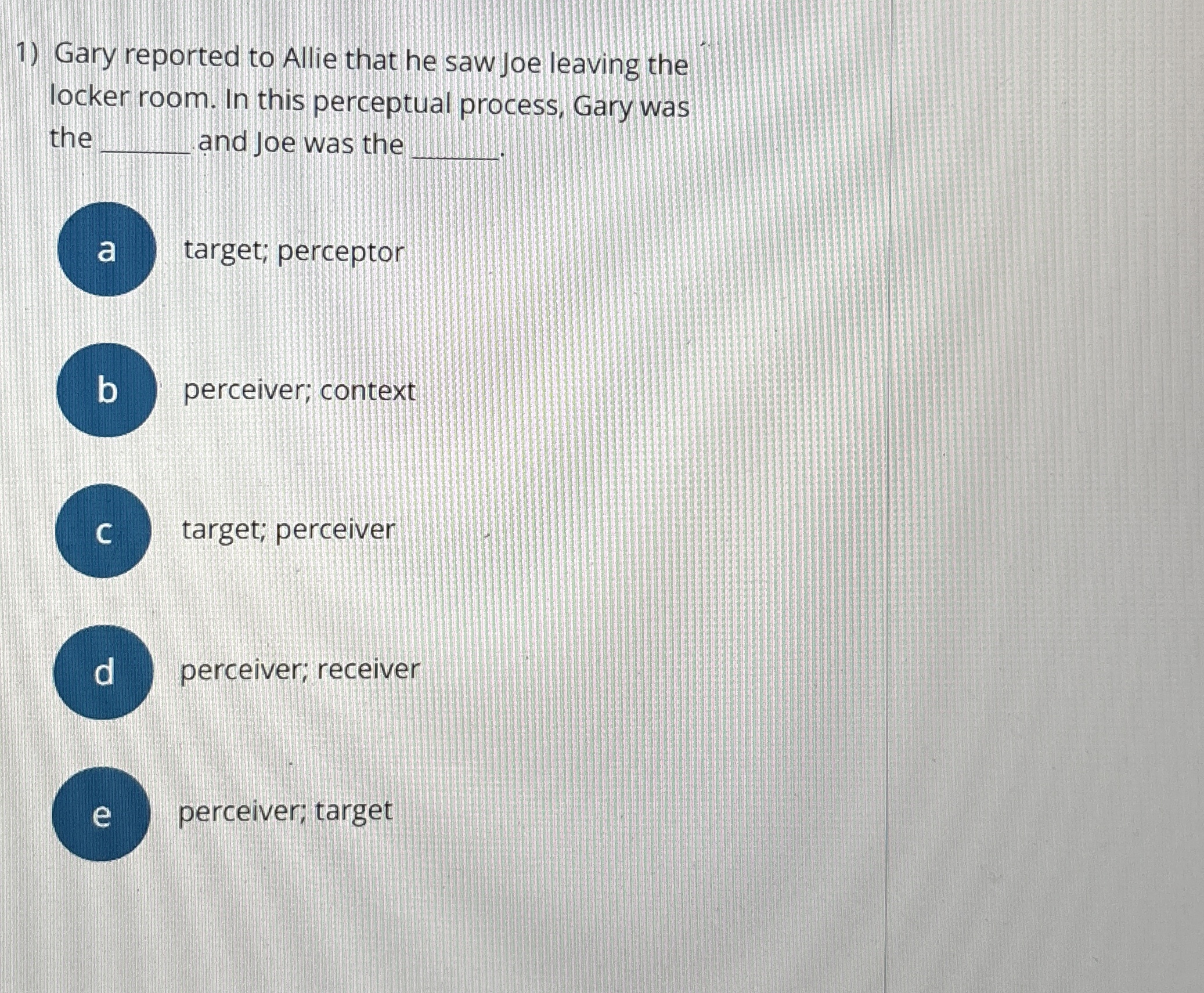 Solved Gary reported to Allie that he saw Joe leaving the | Chegg.com