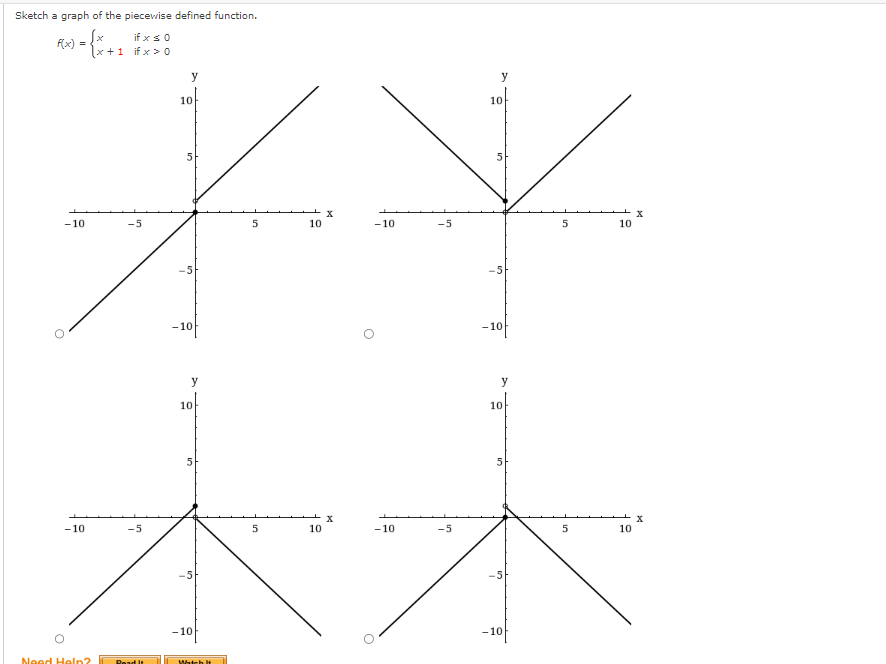 Solved Sketch a graph of the piecewise defined | Chegg.com