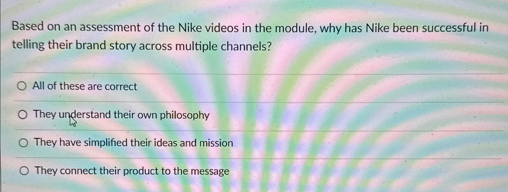 Solved Based on an assessment of the Nike videos in the | Chegg.com