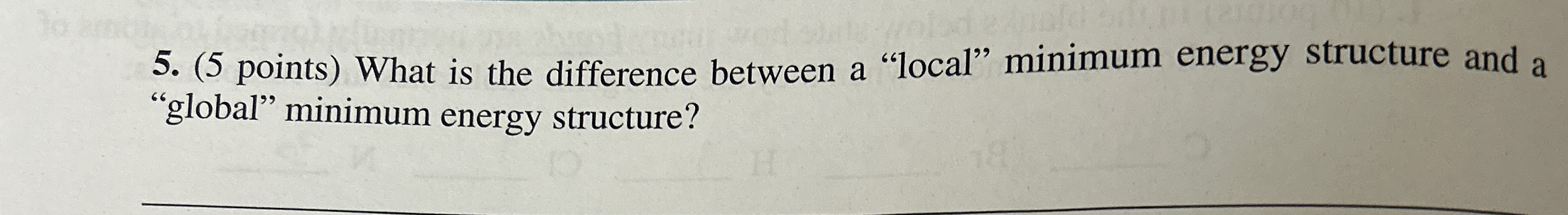 Solved (5 ﻿points) ﻿What is the difference between a "local" | Chegg.com