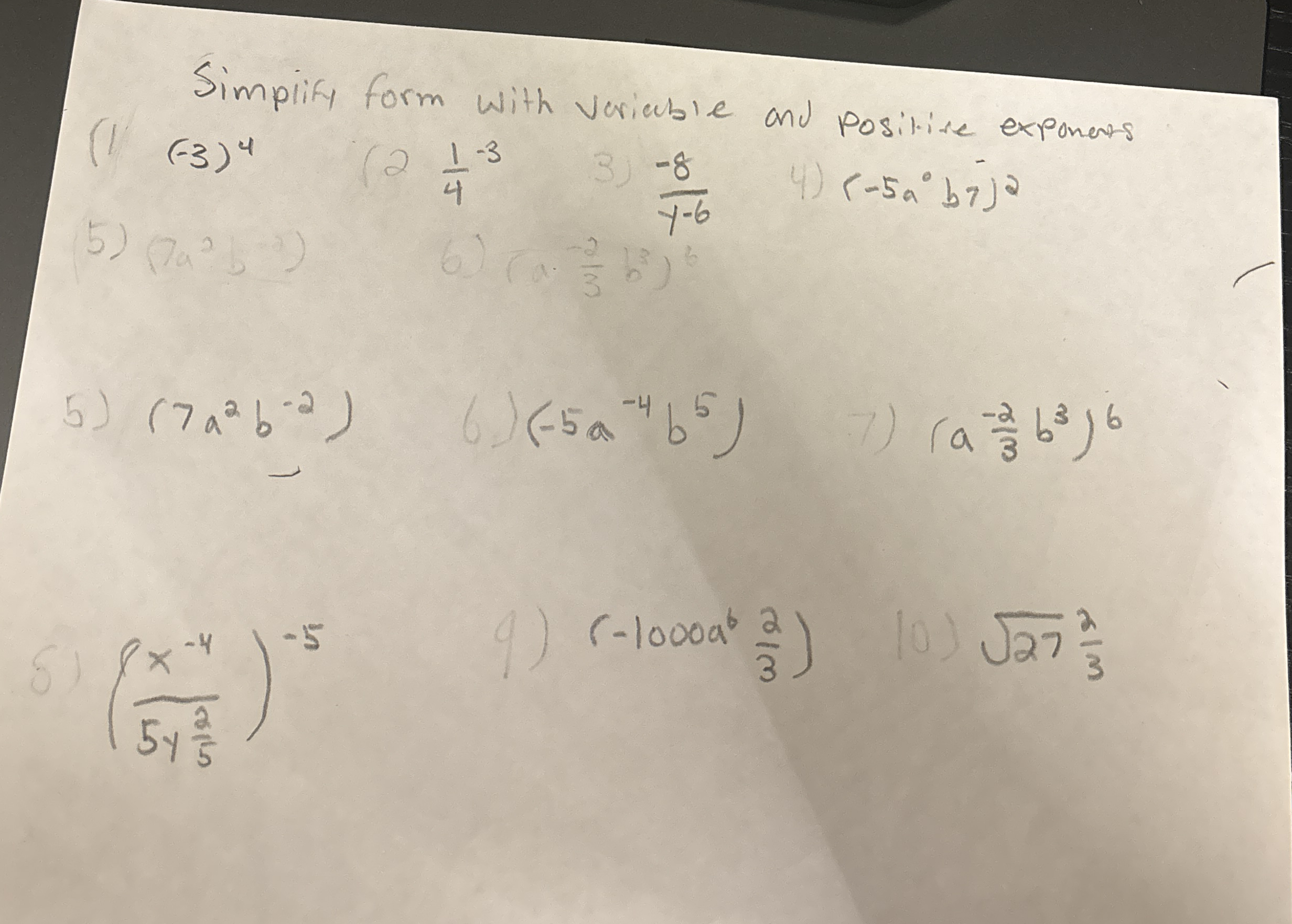 Solved Simplify form with veriable and positive | Chegg.com