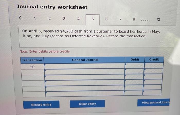 Solved Journal entry worksheet \begin{tabular}{c|c|c|} | Chegg.com