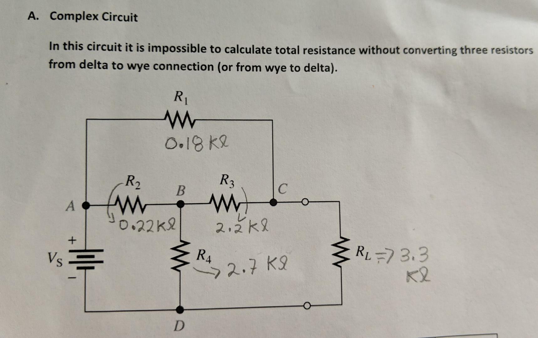Solved To calculate the total resistance three resistors | Chegg.com