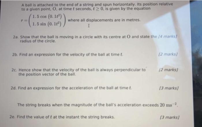 Solved A ball is attached to the end of a string and spun | Chegg.com