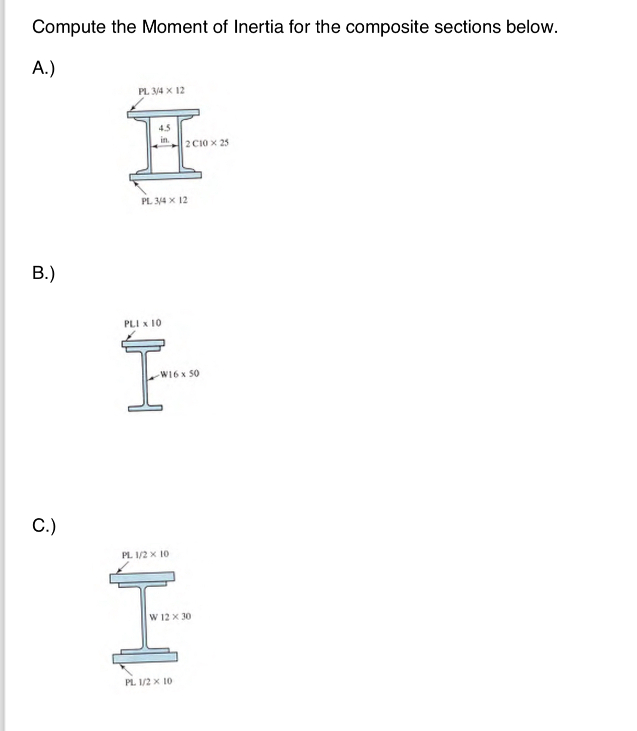 Solved Compute the Moment of Inertia for the composite | Chegg.com