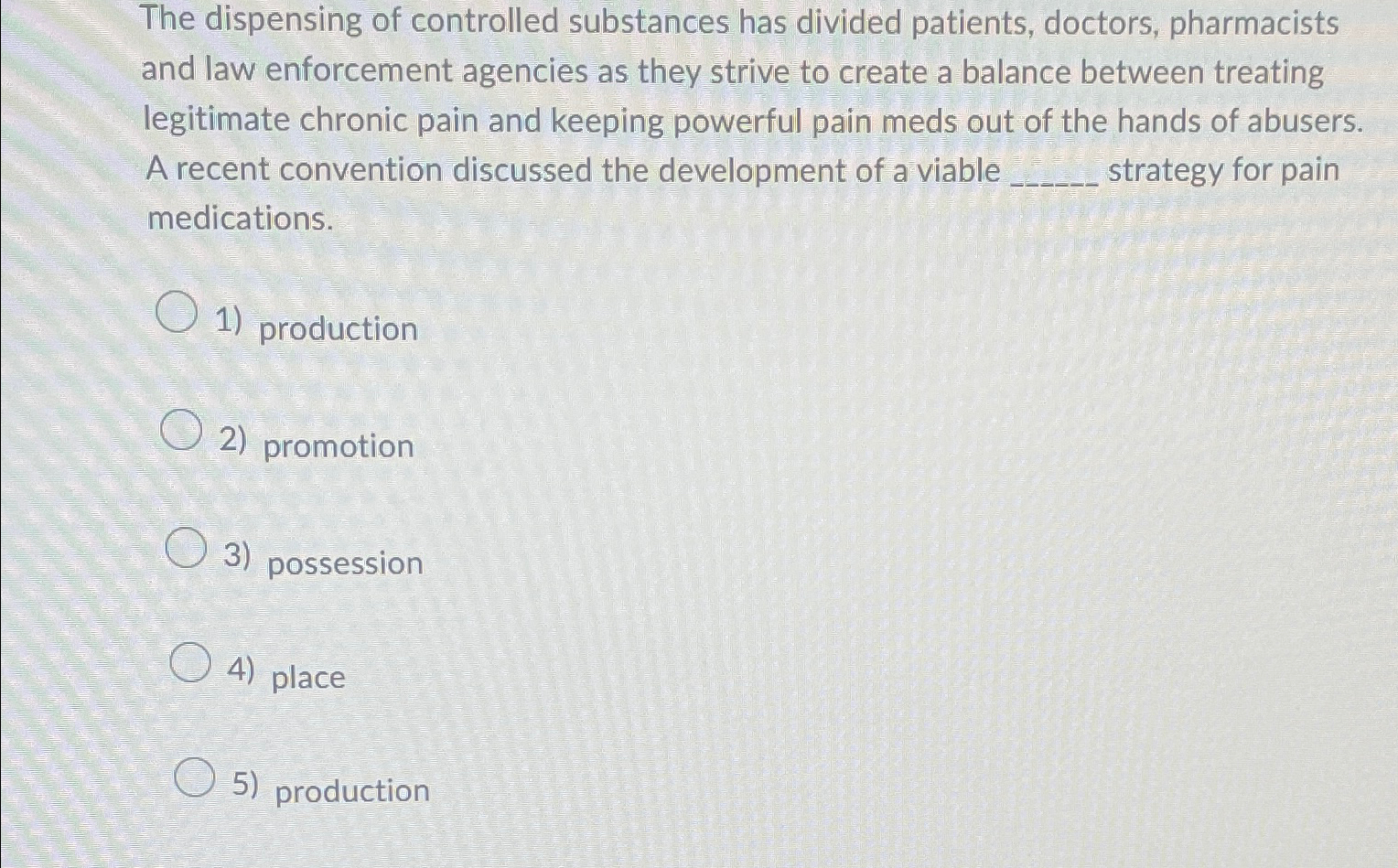 Solved The dispensing of controlled substances has divided | Chegg.com