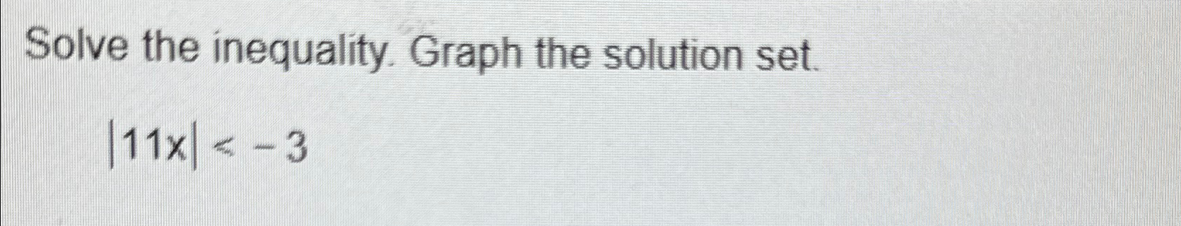 Solved Solve the inequality. Graph the solution set.|11x|
