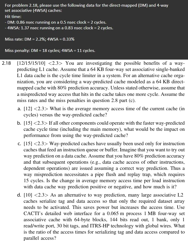 Solved For problem 2.18 , ﻿please use the following data for | Chegg.com