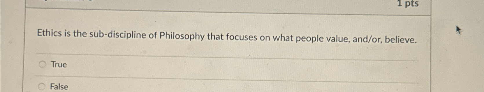 Solved Ethics is the sub-discipline of Philosophy that | Chegg.com