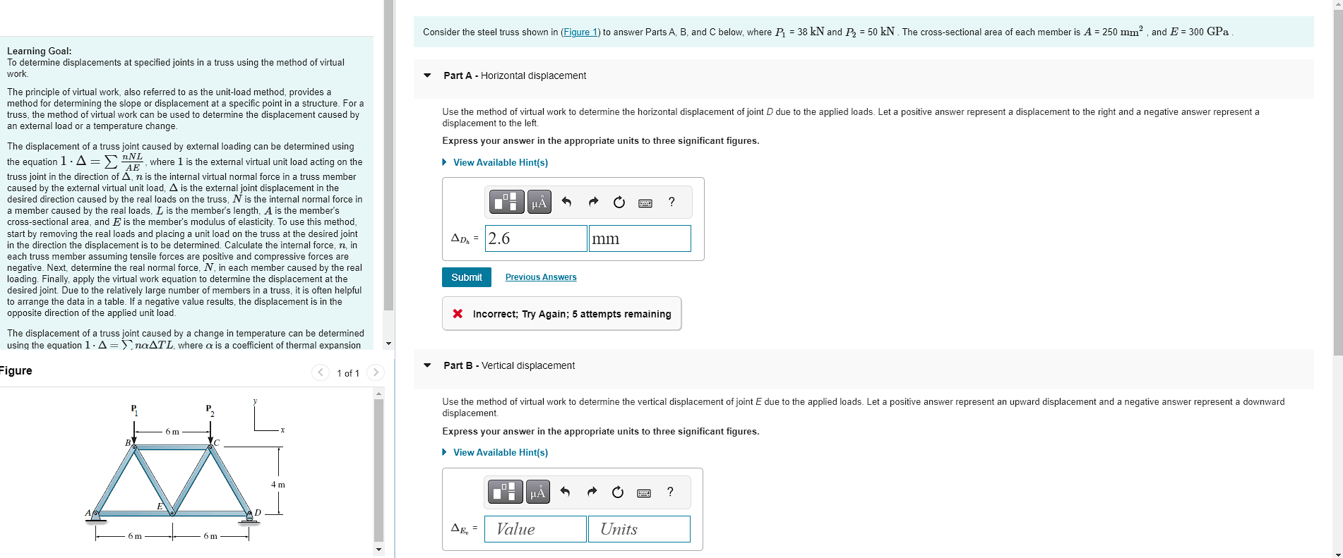 Solved Consider the steel truss shown in (Figure 1) ﻿to | Chegg.com