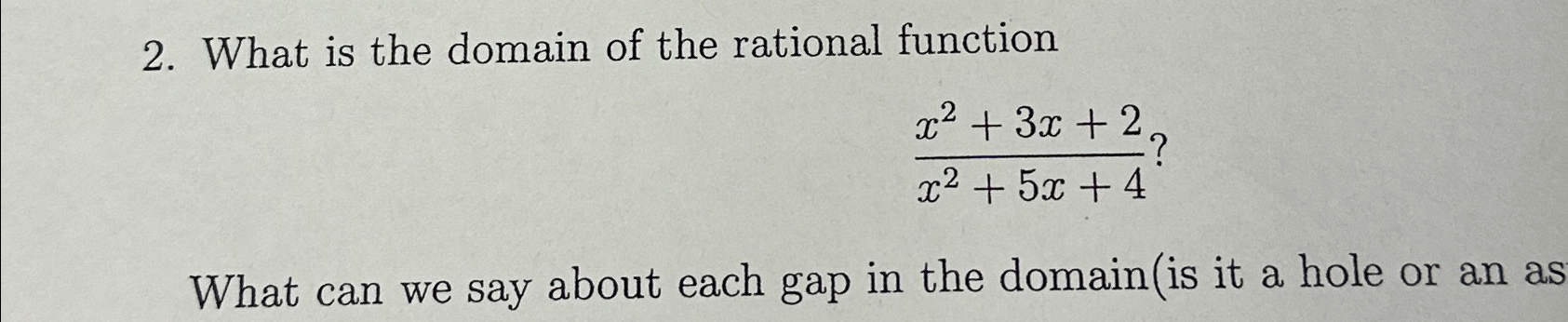 Solved What is the domain of the rational | Chegg.com