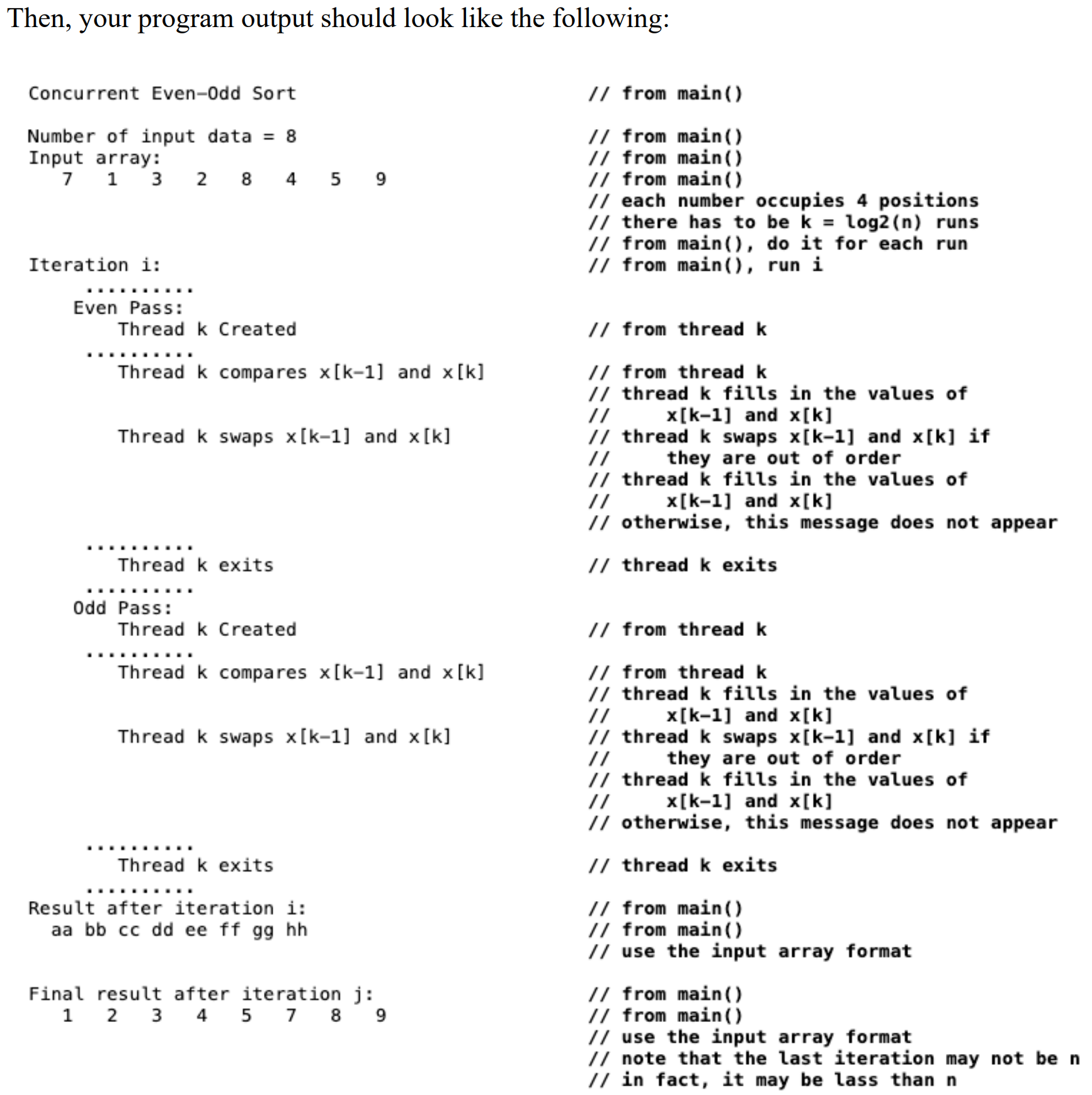 Solved Even-Odd Sort:This is the compare and swap function. | Chegg.com