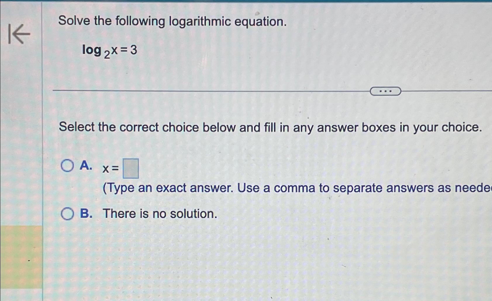 Solved Solve the following logarithmic | Chegg.com