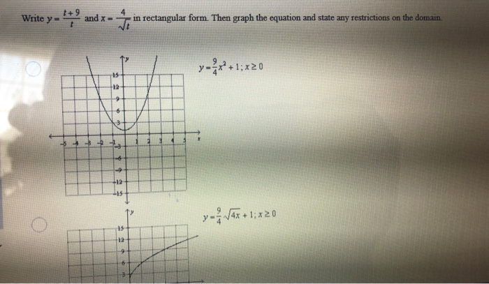 Solved ++ 9 Write y and x- in rectangular form. Then graph | Chegg.com