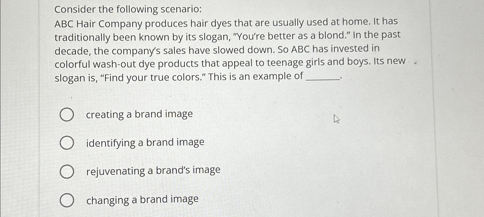 Solved Consider the following scenario:ABC Hair Company | Chegg.com