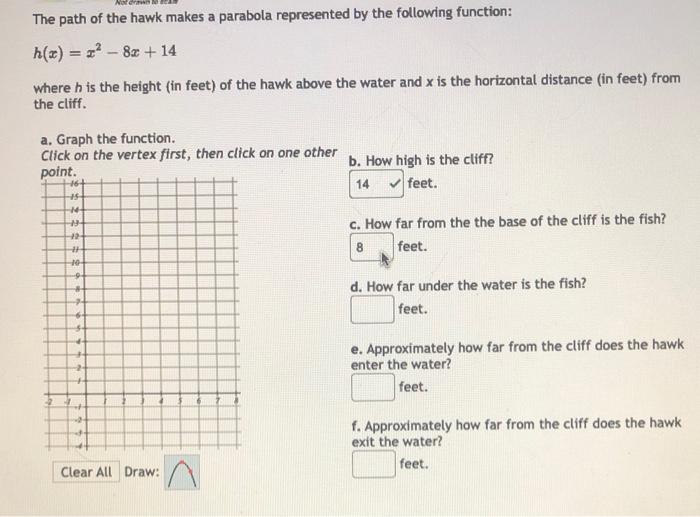 Solved The path of the hawk makes a parabola represented by | Chegg.com