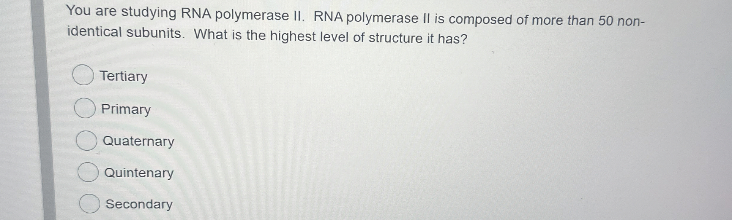 Solved You are studying RNA polymerase II. ﻿RNA polymerase | Chegg.com