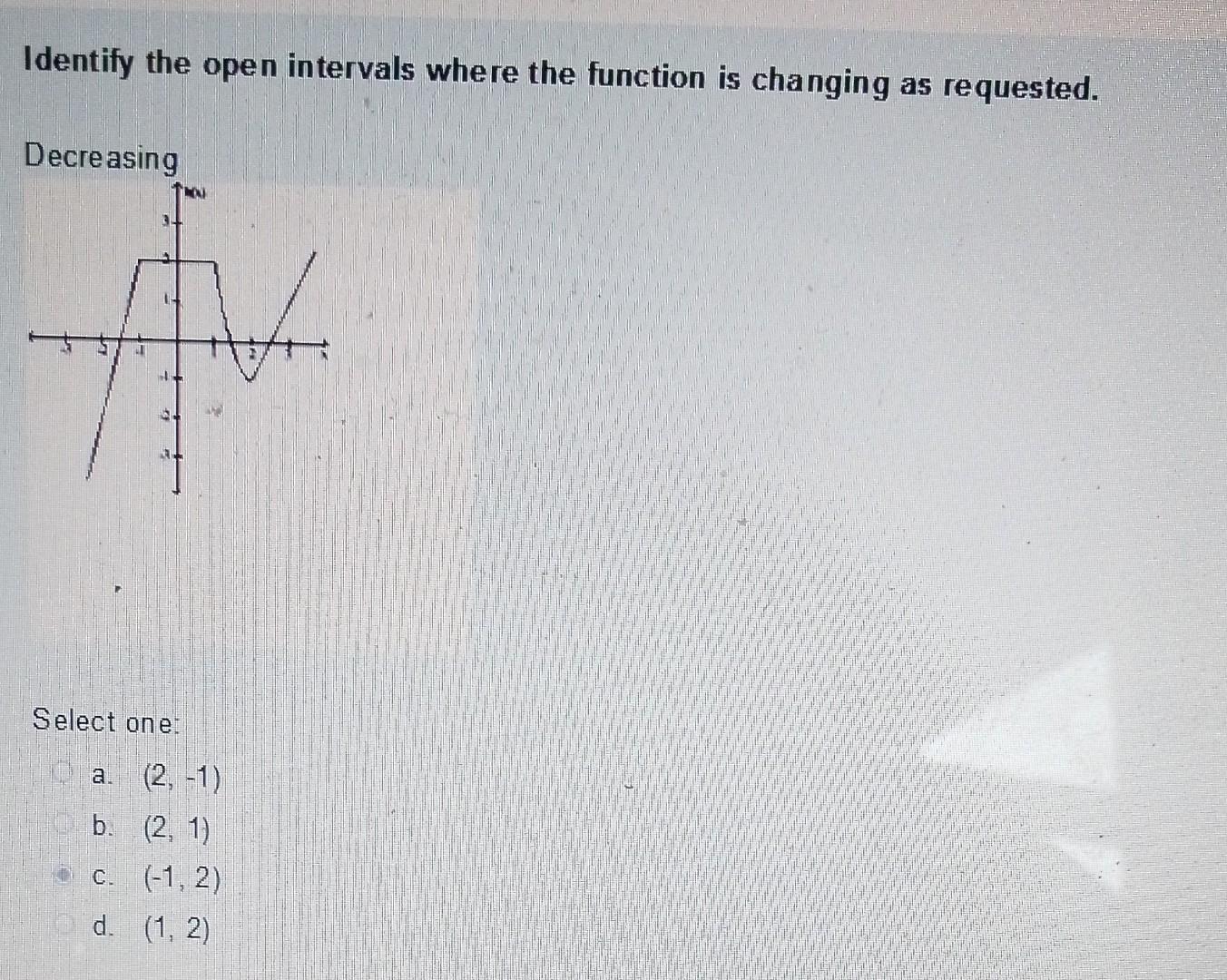 Solved Identify the open intervals where the function is | Chegg.com