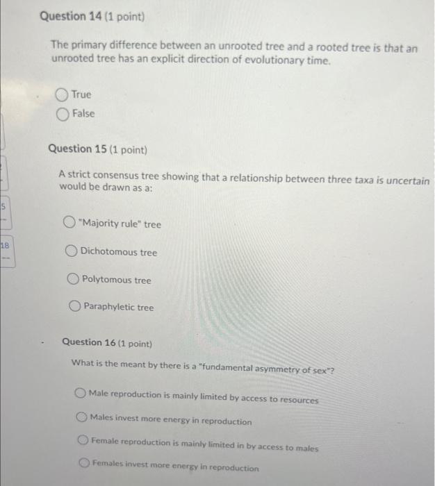 Solved The primary difference between an unrooted tree and a | Chegg.com