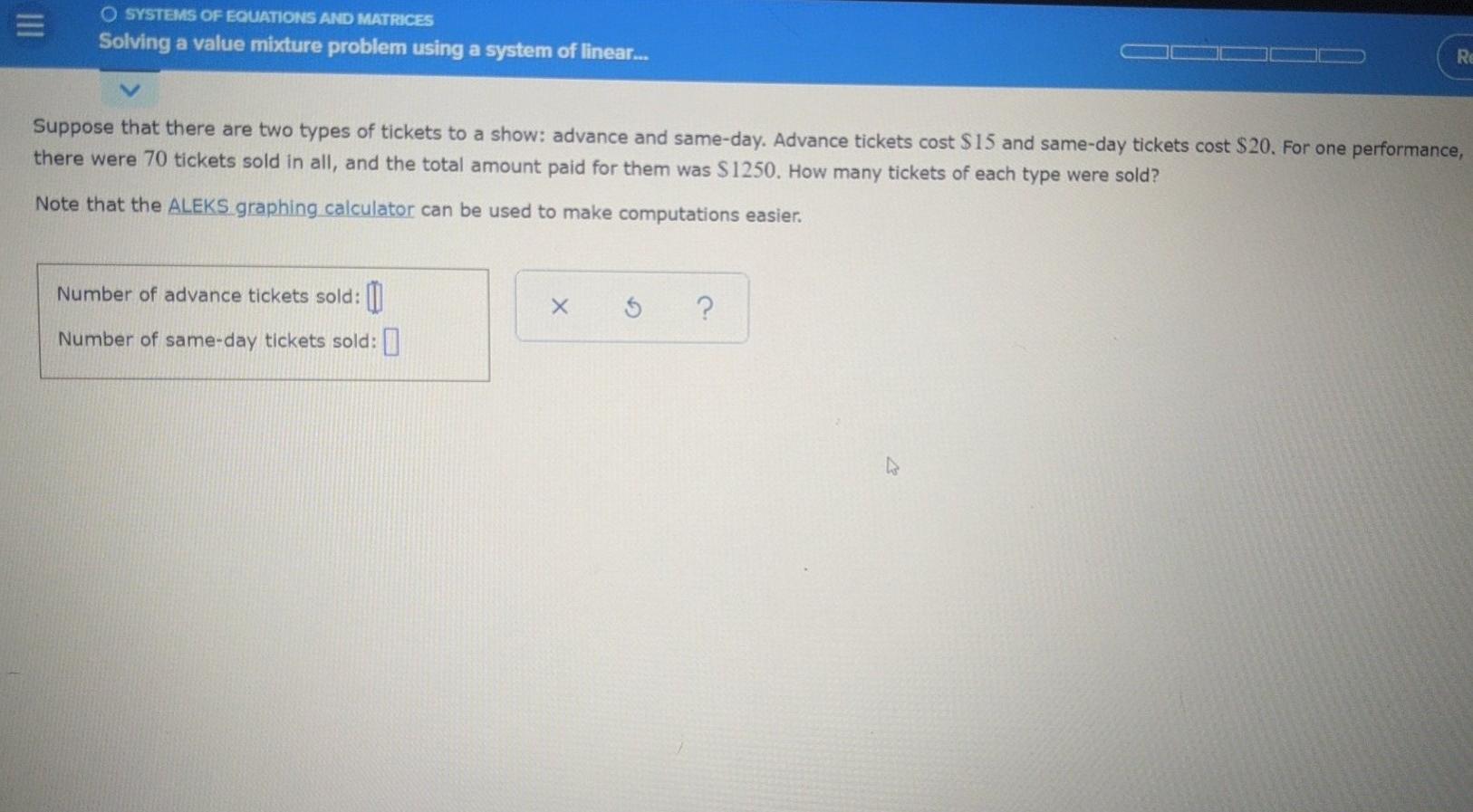 Solved O SYSTEMS OF EQUATIONS AND MATRICES Solving a value | Chegg.com