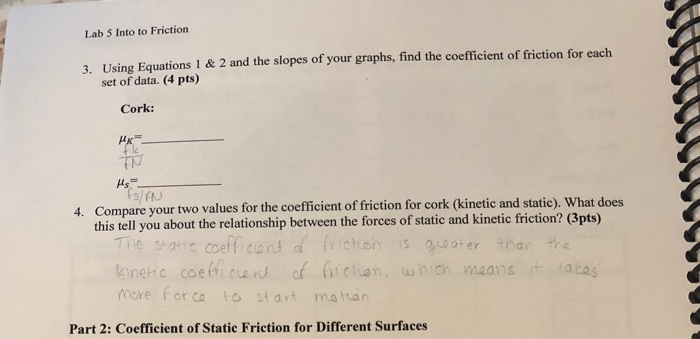 Solved LAB 5 INTRODUCTION TO FRICTION Introduction Friction | Chegg.com Solved LAB 5 INTRODUCTION TO FRICTION Introduction Friction | Chegg.com