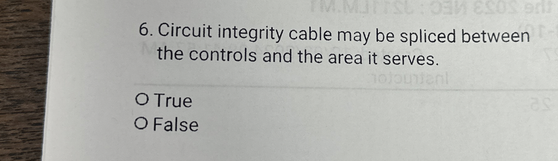 Solved Circuit integrity cable may be spliced between the | Chegg.com
