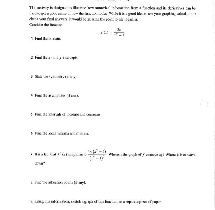 Solved This activity is designed to illustrate how numerical | Chegg.com